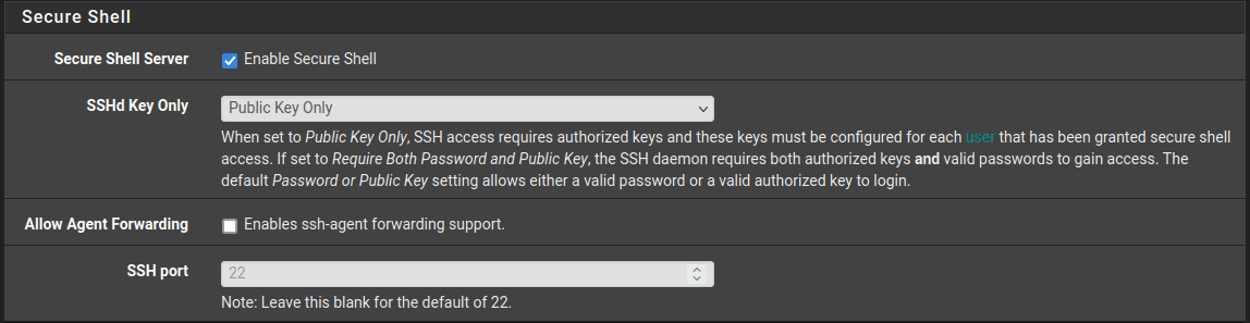 Setup SSH access to your pfSense - Anto ./online